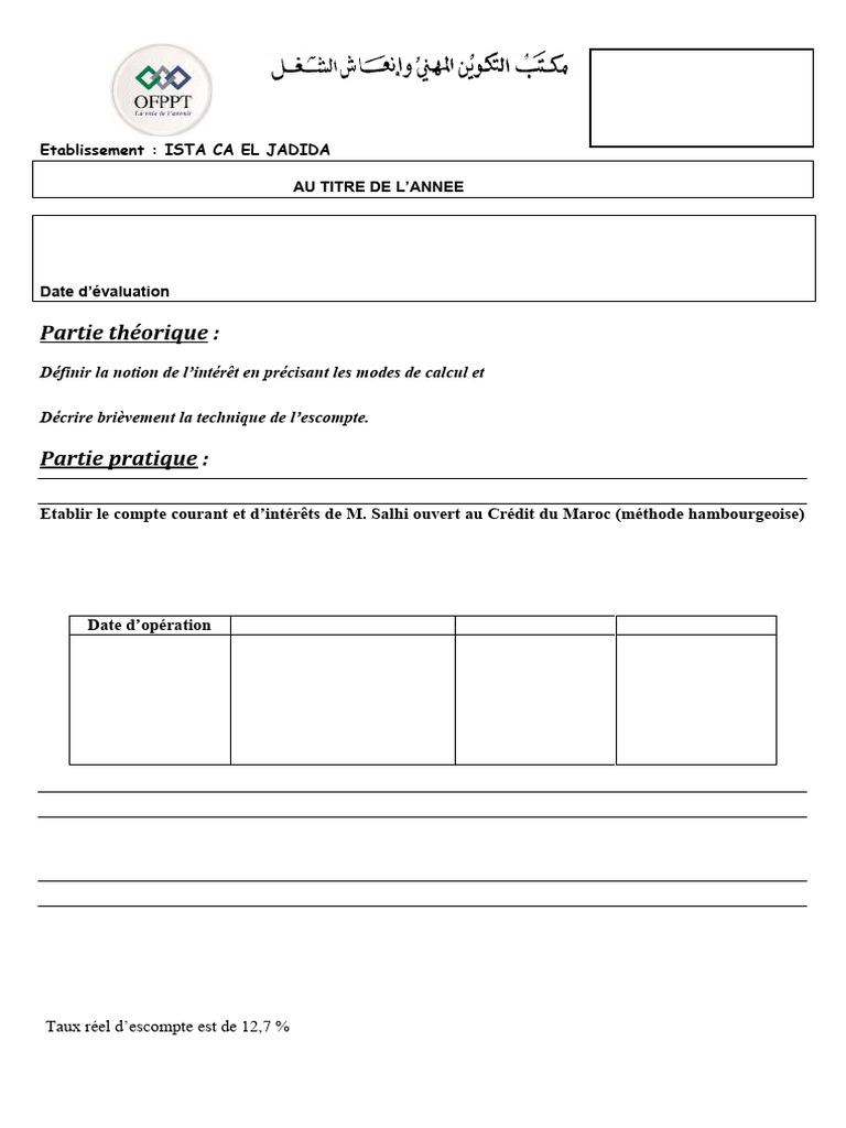 Controle 1 Math Fin V1 2022-2023 | PDF