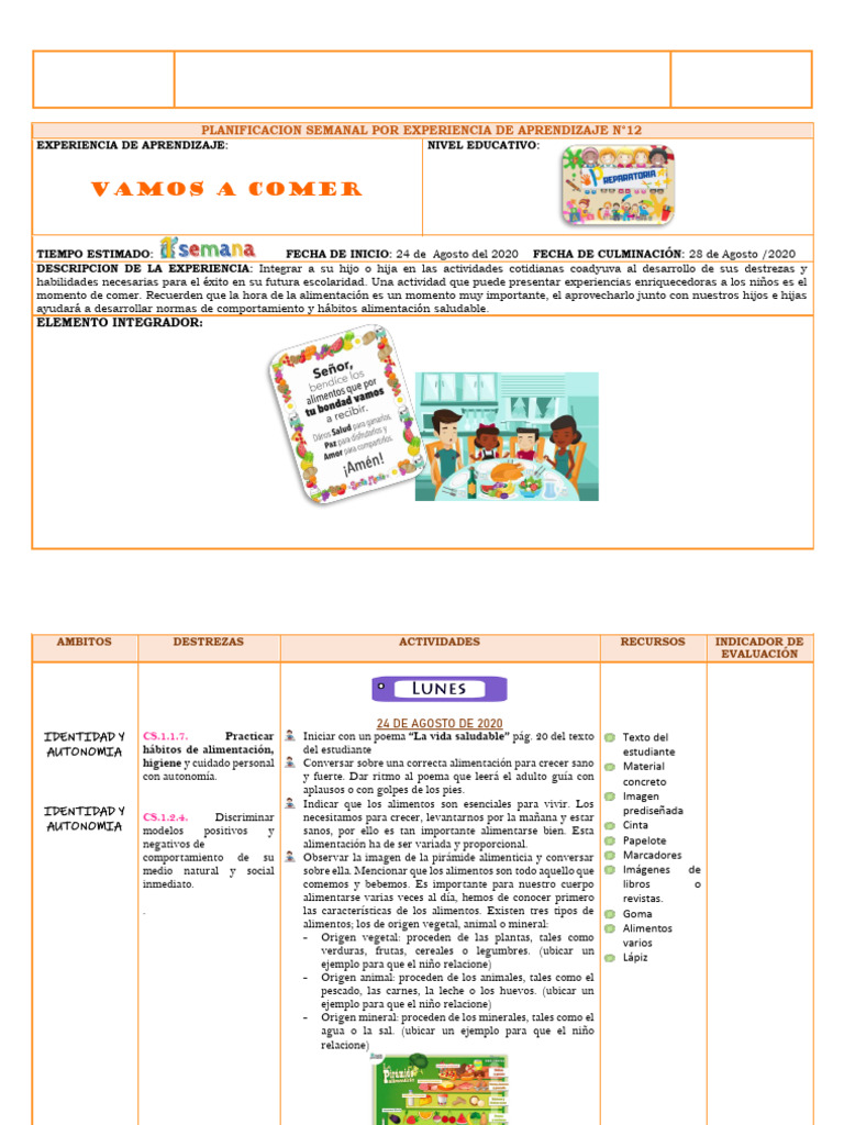 Vamos A Comer Semana 13 | PDF