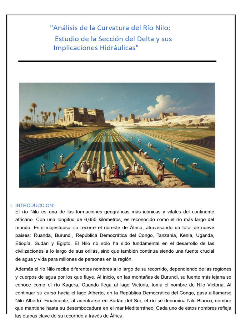 Avance de El Analisis de La Curvatura Del Delta Del Rio Nilo | PDF | Nilo | Ciencias sociales