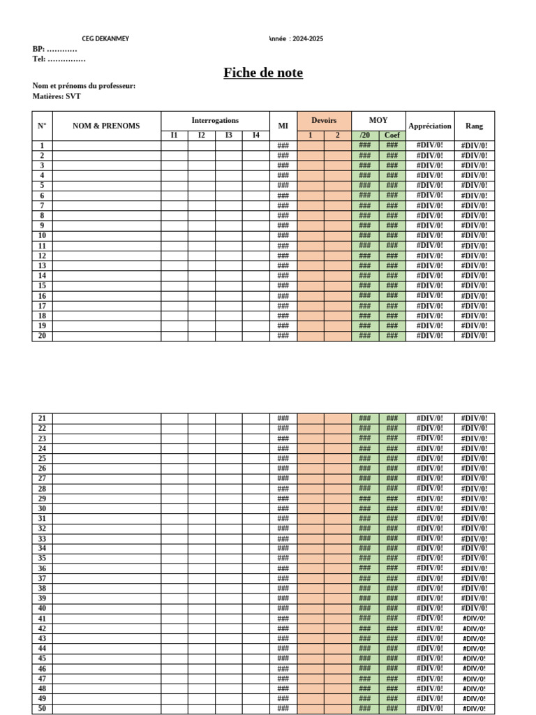 Cahier de Note Numérique3è | PDF