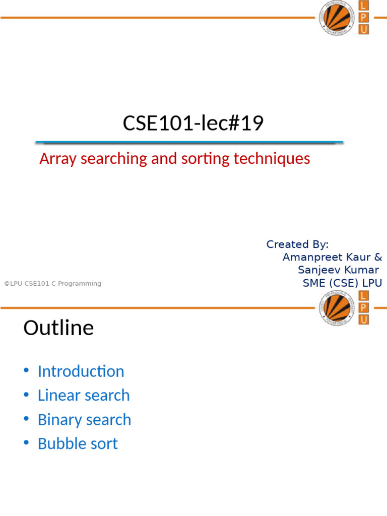 CSE101 Lec#19 | PDF