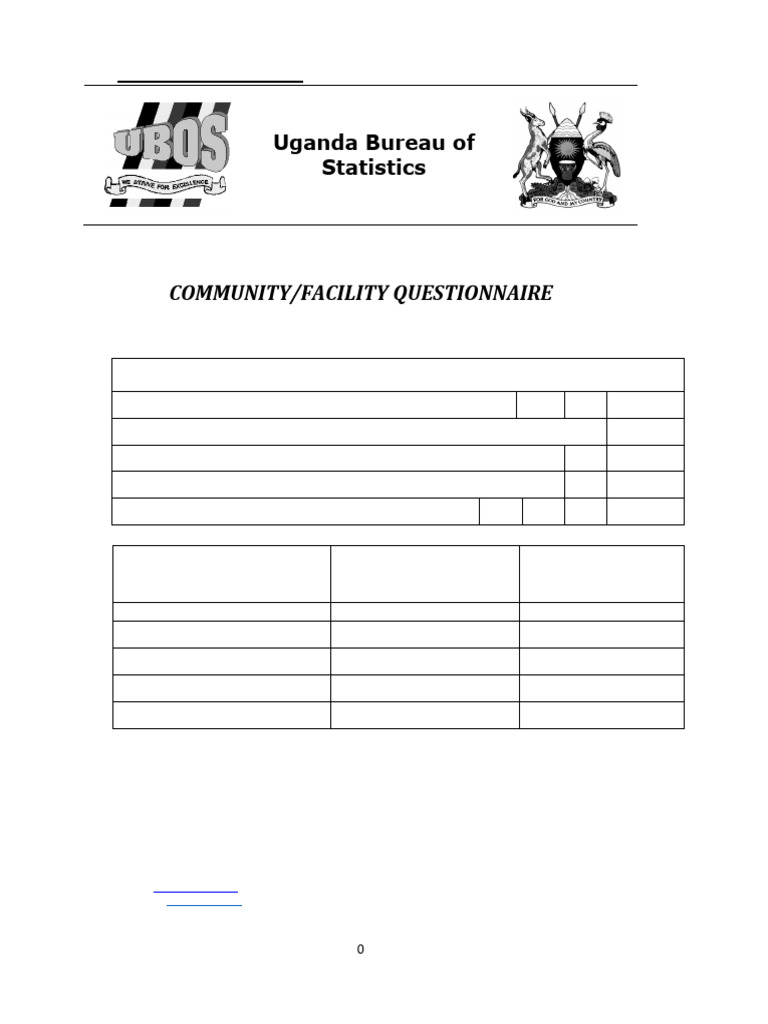 Unps2019 20 Comm Questionnaire | PDF