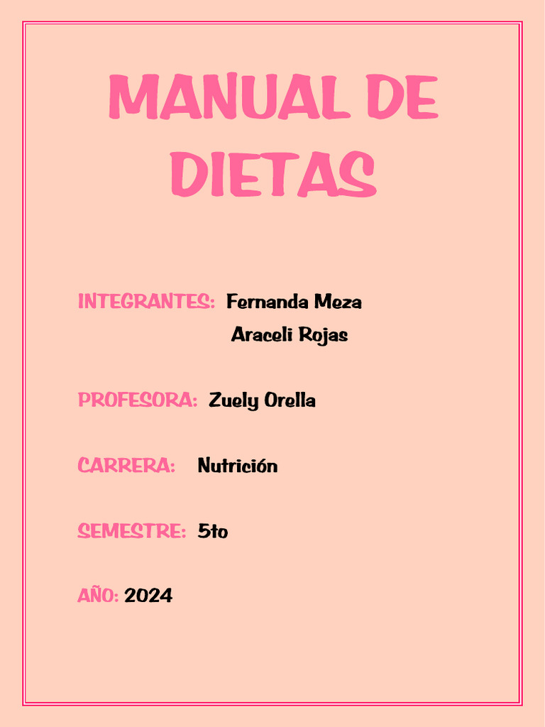 Manual de Dietas | PDF