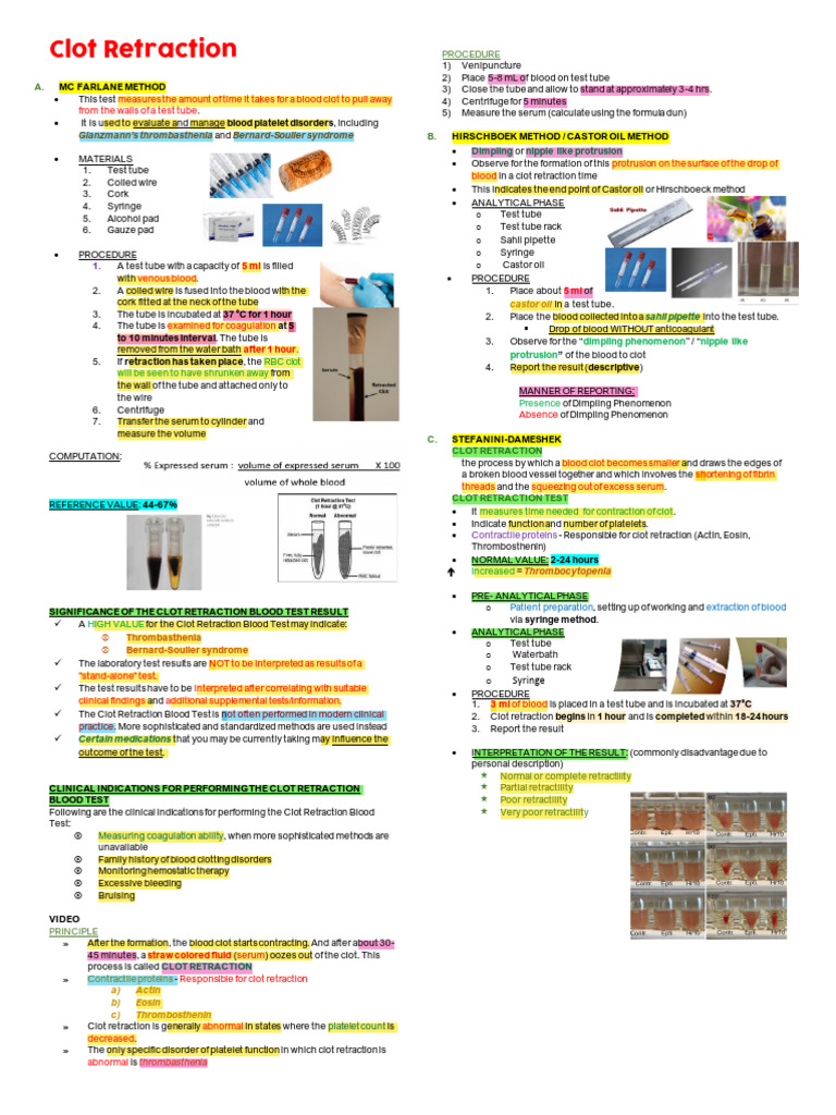 6th Clot Retraction | PDF