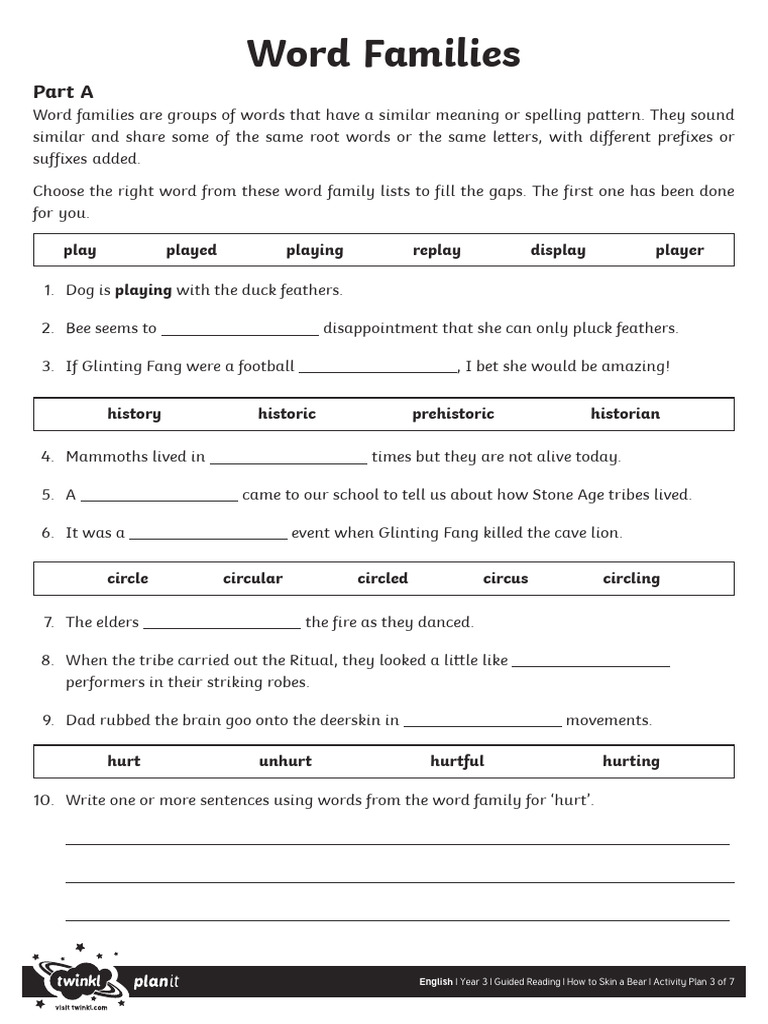 Guided Reading Tuesday Word Families | PDF | Language Arts & Discipline ...