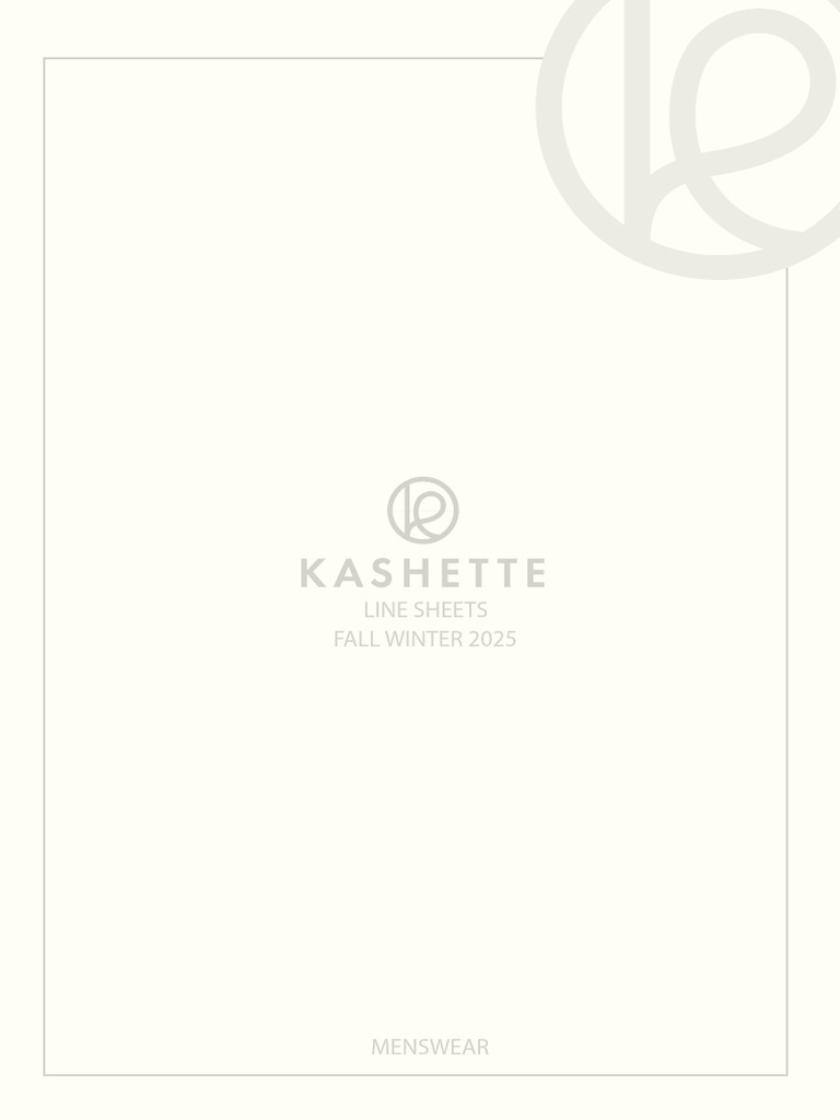 24AW Kashette Line Sheet MEN | PDF