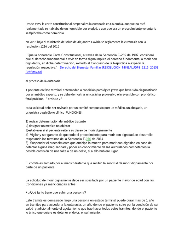 Debate Eutanasia | PDF