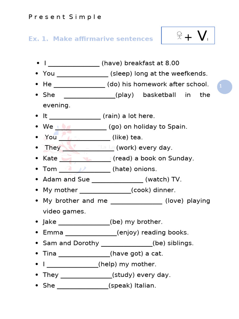 Present Simple Grammar Drills Grammar Guides - 123244 | PDF
