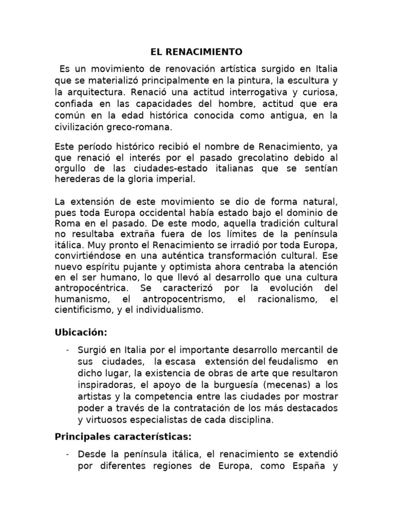 El Renacimiento | PDF
