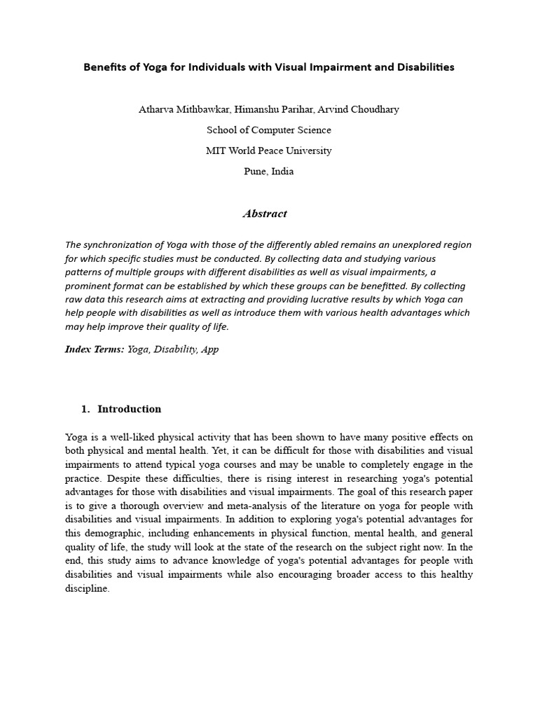 Yoga Research Paper Updated-2 | PDF