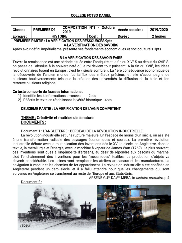 Épreuve Fotso | PDF