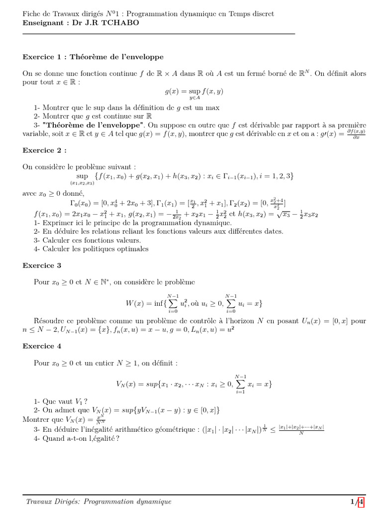 TD1 Optimisation 2 1 | PDF