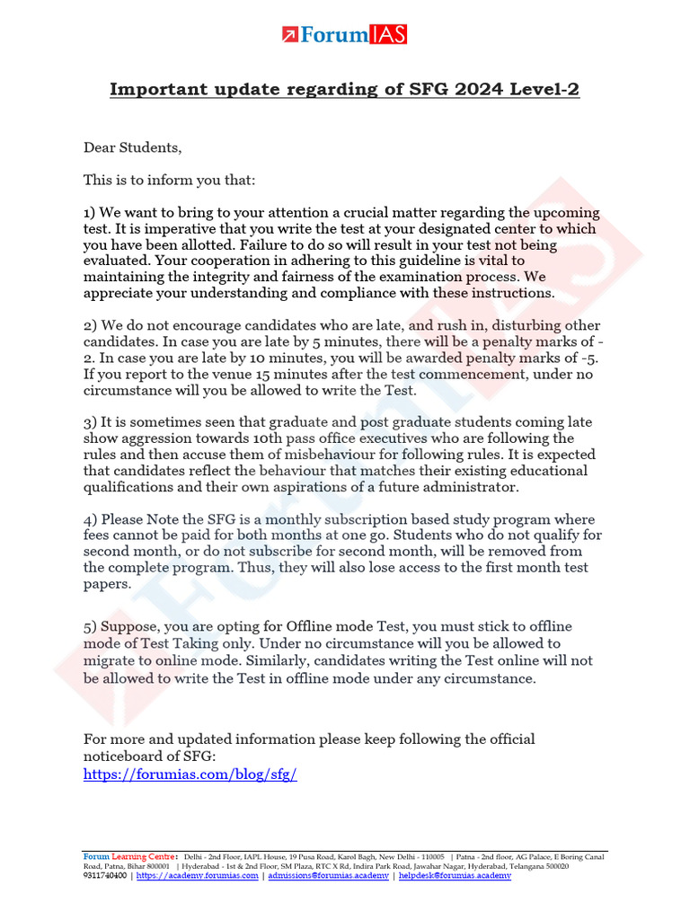 SFG 2024 Level 2 Test Guidelines | PDF | Technology & Engineering