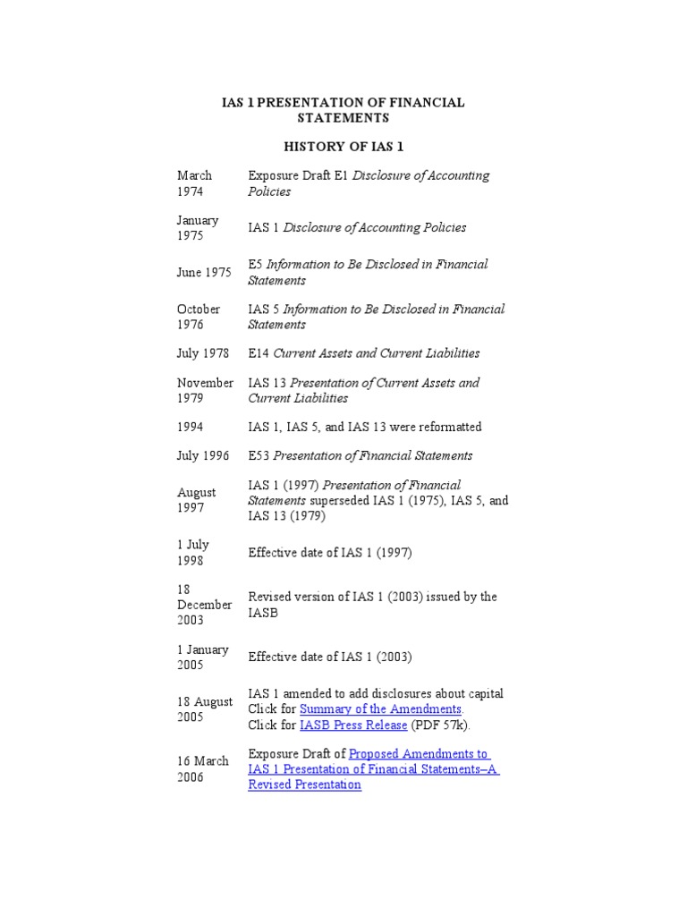 Ias 1 Presentation of Financial Statements | PDF | International ...