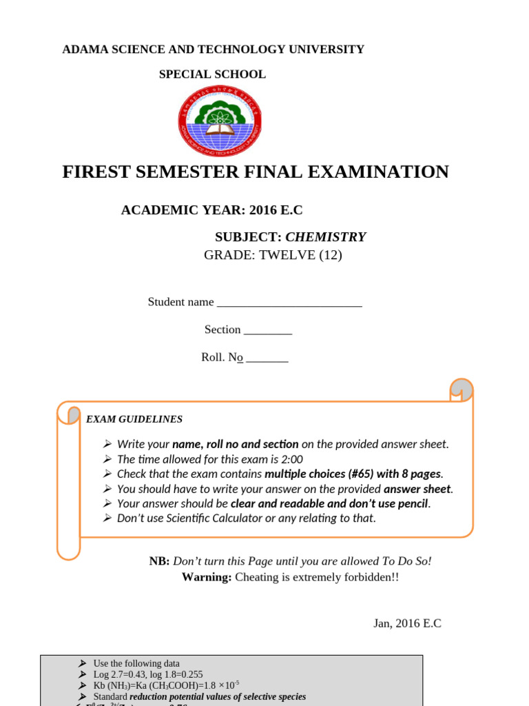 CHEM FINAL 12th | PDF