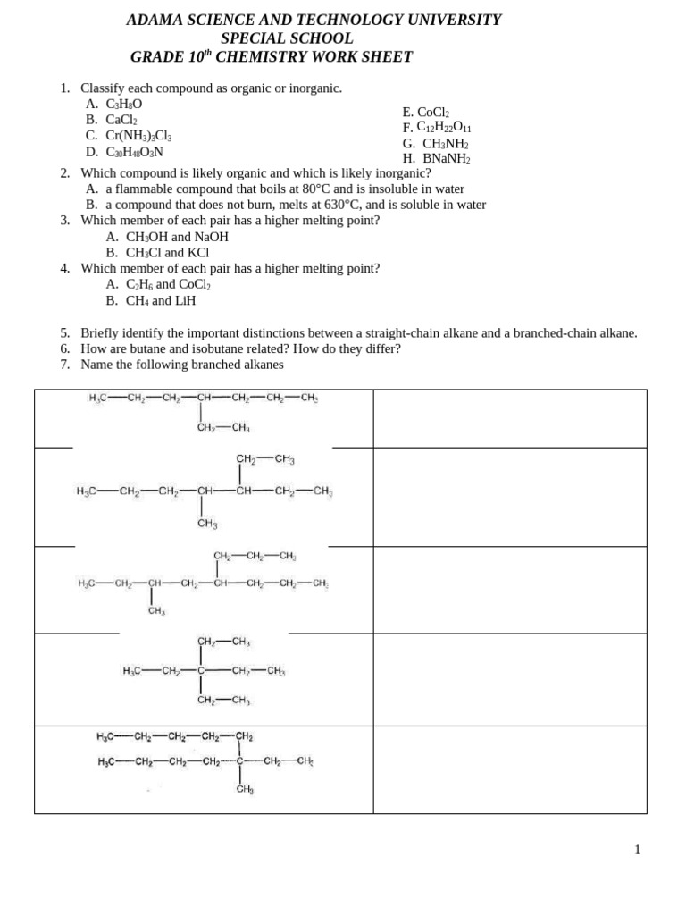 Chem Assignment1 | PDF