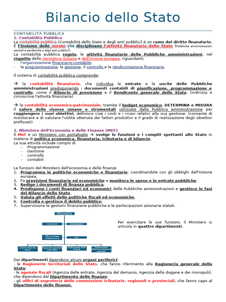 Il Bilancio Dello Stato | PDF
