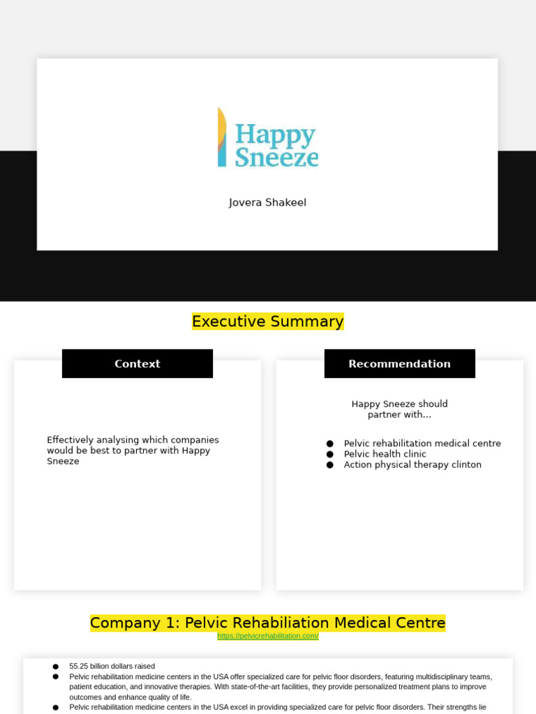 Happy Sneeze Final Presentation | PDF