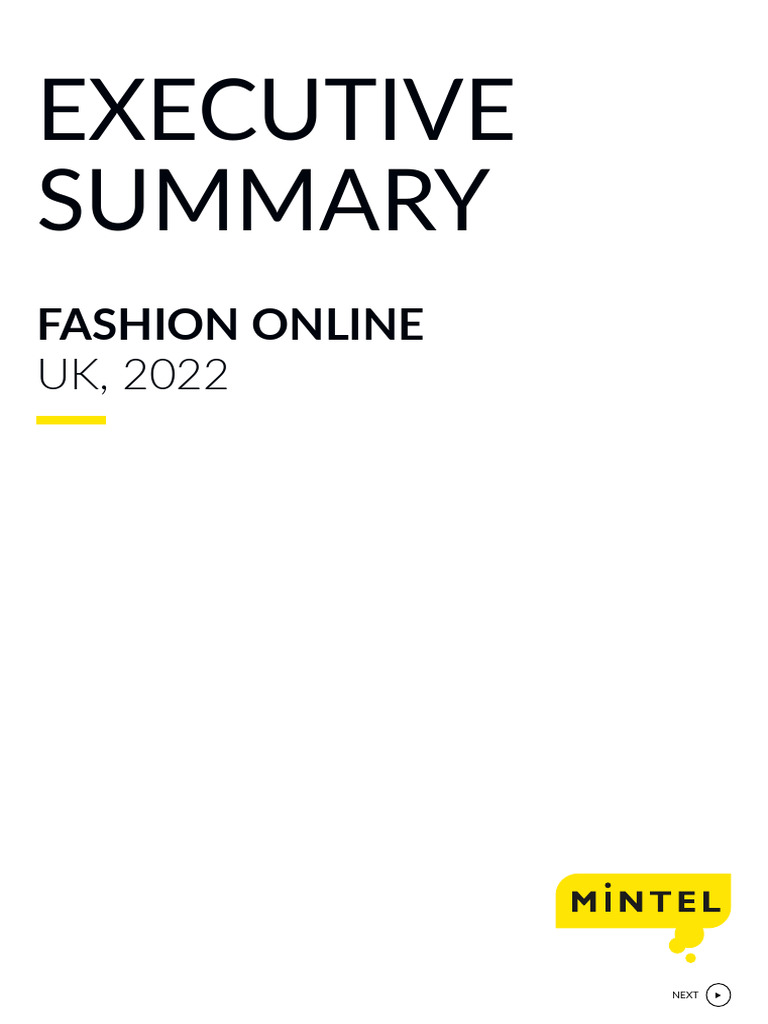 Fashion Online - UK - 2022 - Executive Summary | PDF