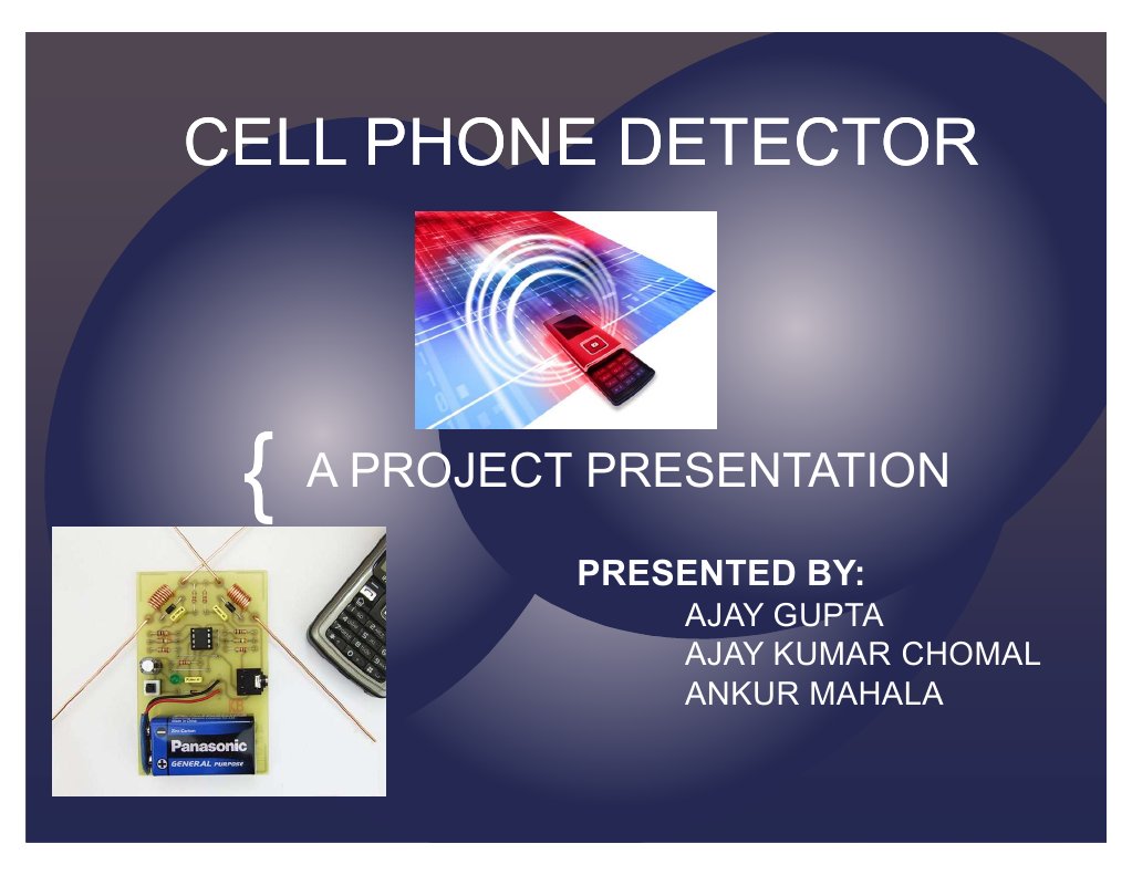 Cell Phone Detector | PDF