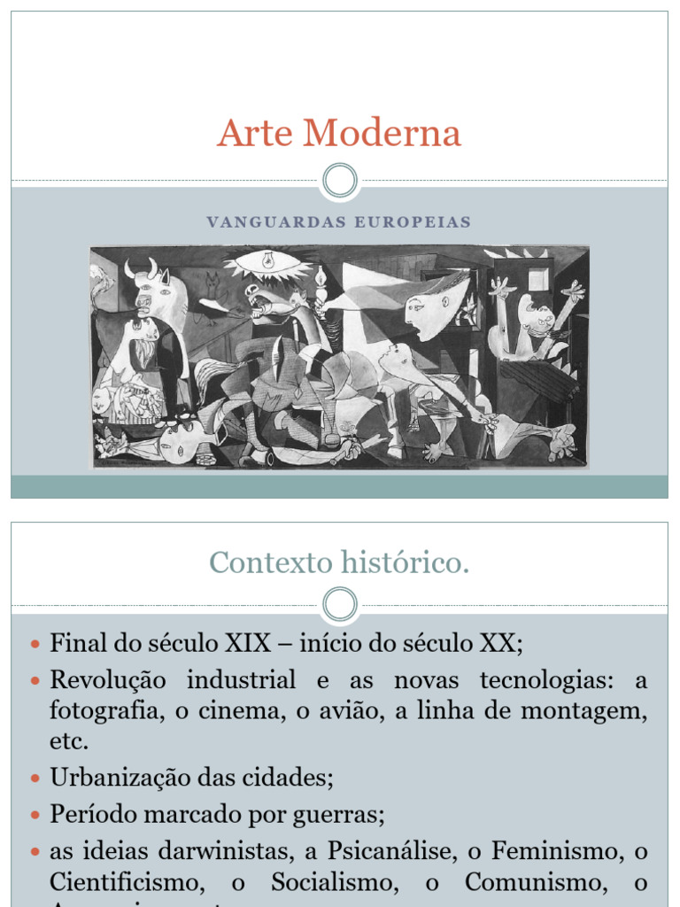Arte Moderna - Vanguardas ArtÃ - Sticas | PDF