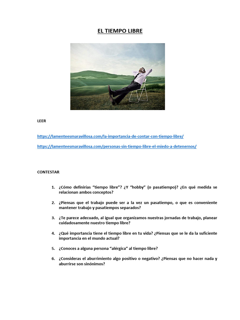 El Tiempo Libre | PDF