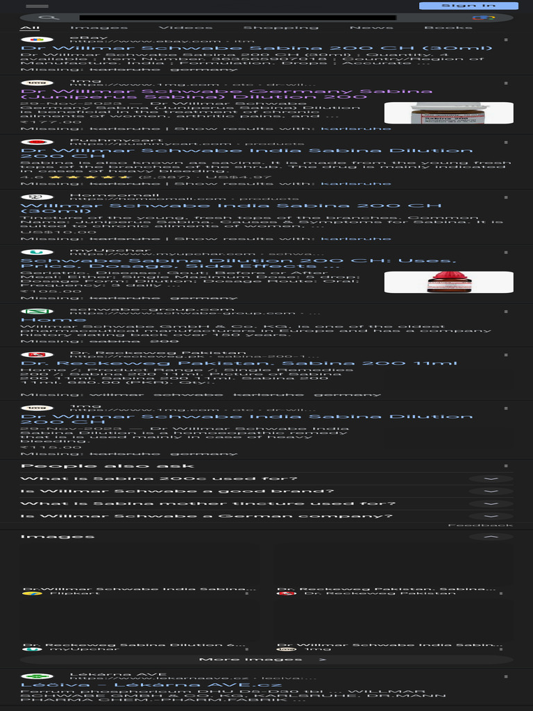 DR Willmar Schwabe Karlsruhe Germany Sabina 200 - Google Search | PDF