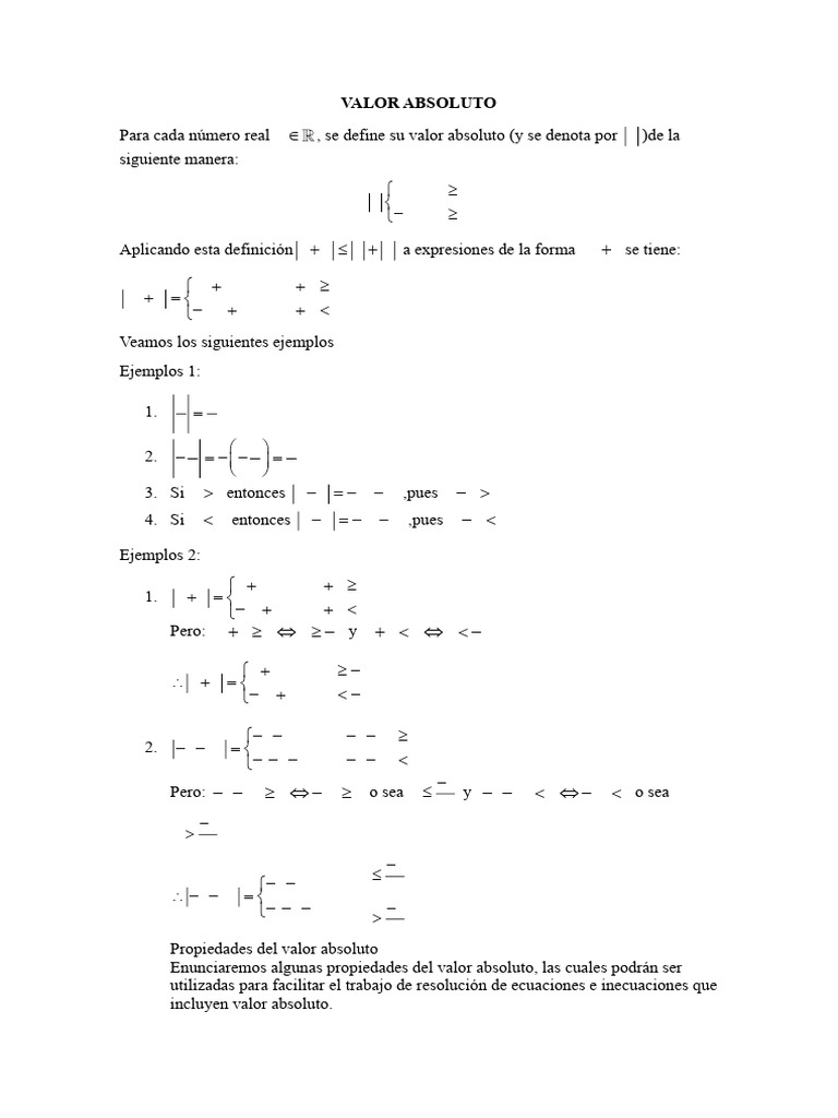 Valor Absoluto | PDF
