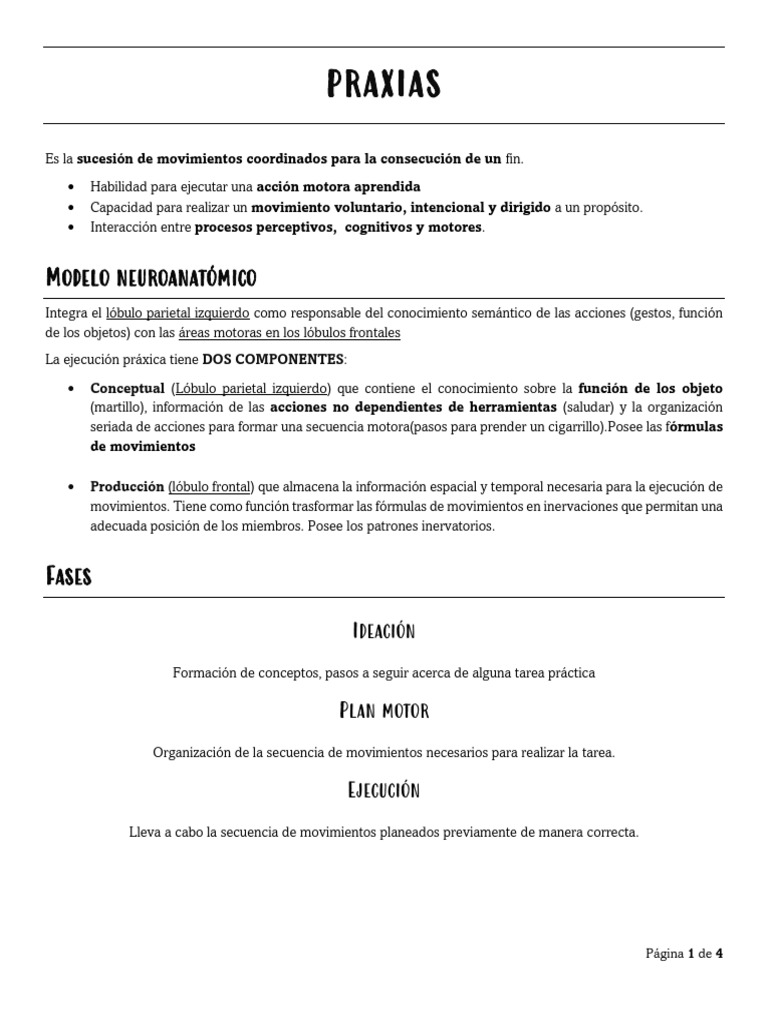 U7 - Praxias | PDF