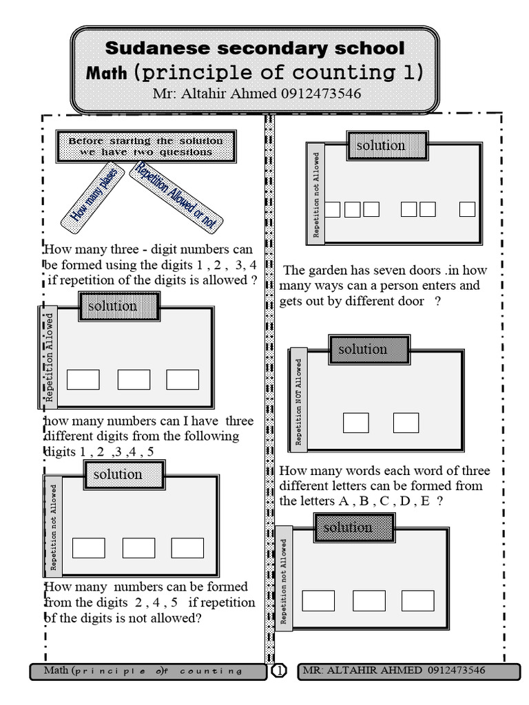Principle of Counting | PDF | Mathematics