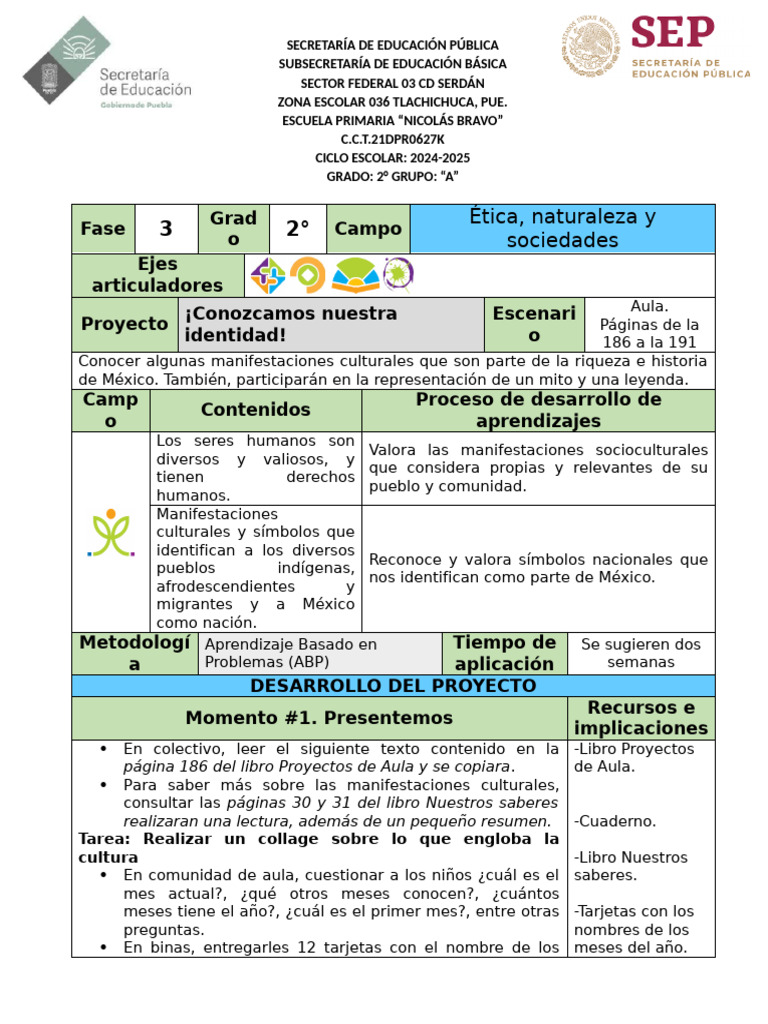 2do Grado Octubre - 05 Conozcamos Nuestra Identidad (2023-2024) | PDF ...
