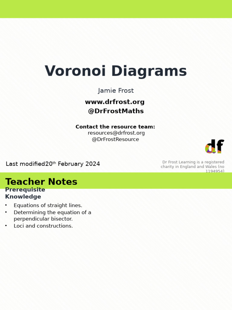 Voronoi Diagrams - Lesson | PDF