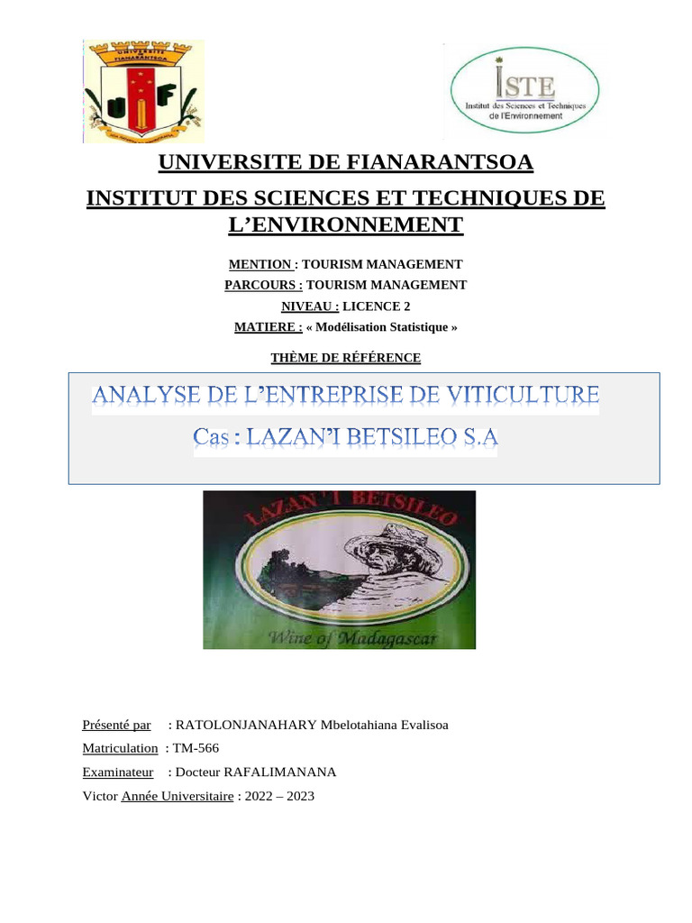 Modelisation Statistique Eva at #828 | PDF