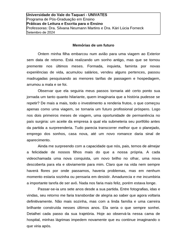 Exemplo de Atividade Sobre Venha Ver o Por Do SOl | PDF