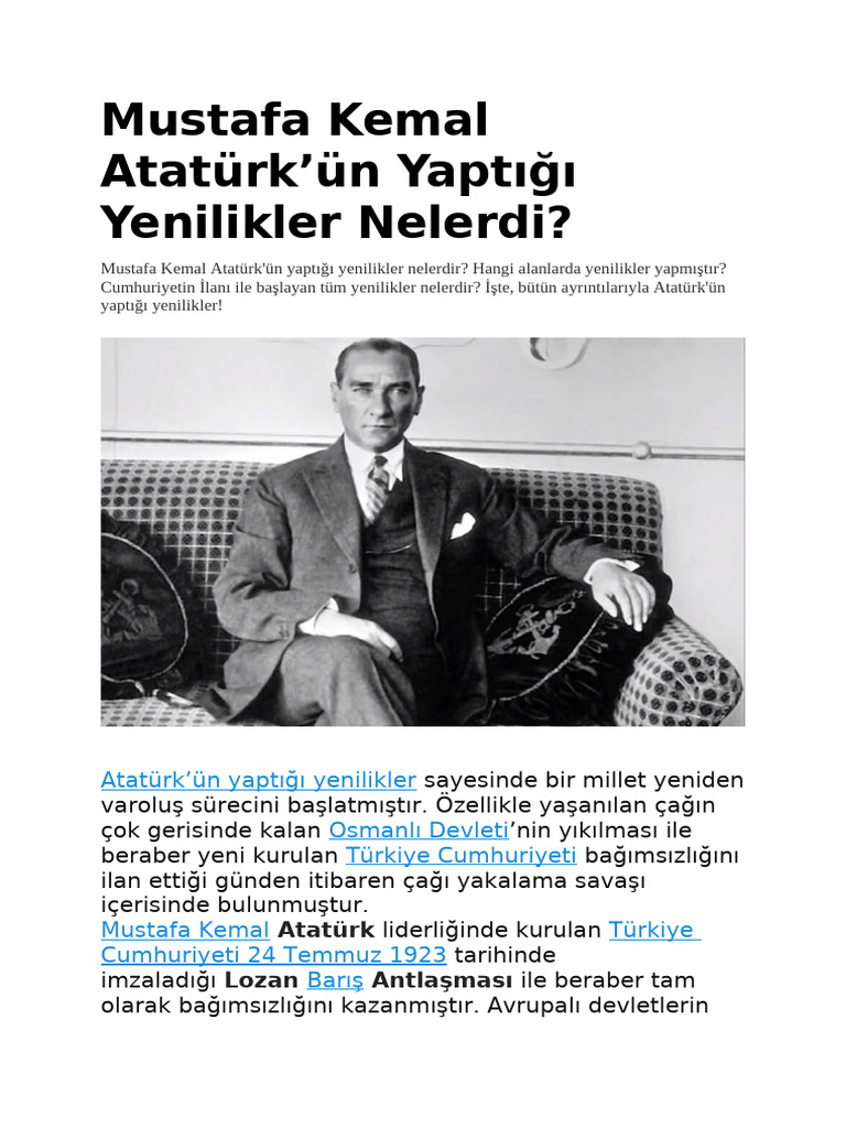 Mustafa Kemal Ataturk | PDF