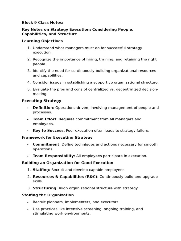 Block 9 Class Notes | PDF | Career & Growth | Self-Improvement