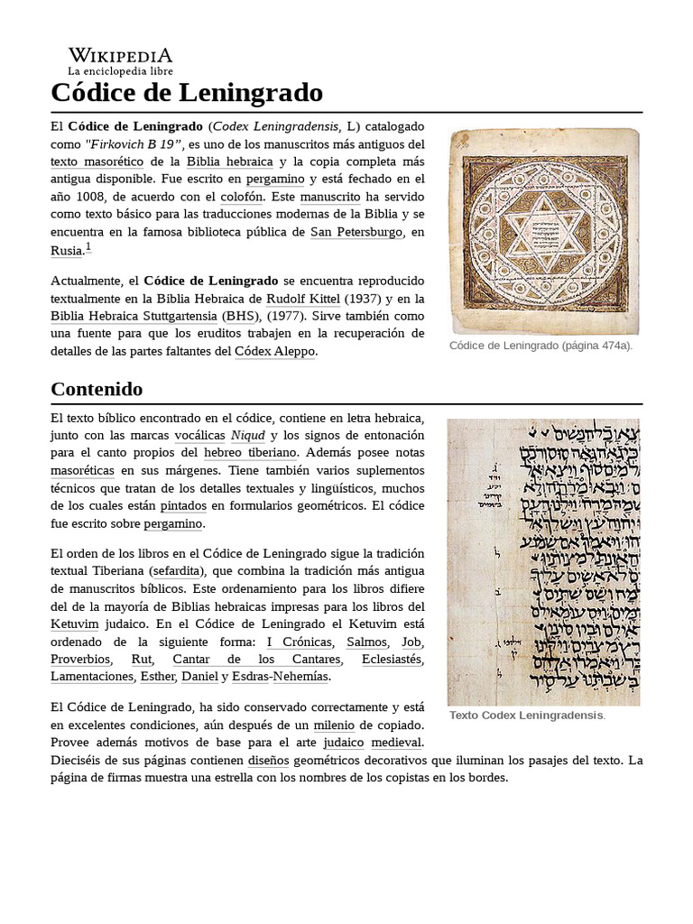 Códice de Leningrado | PDF
