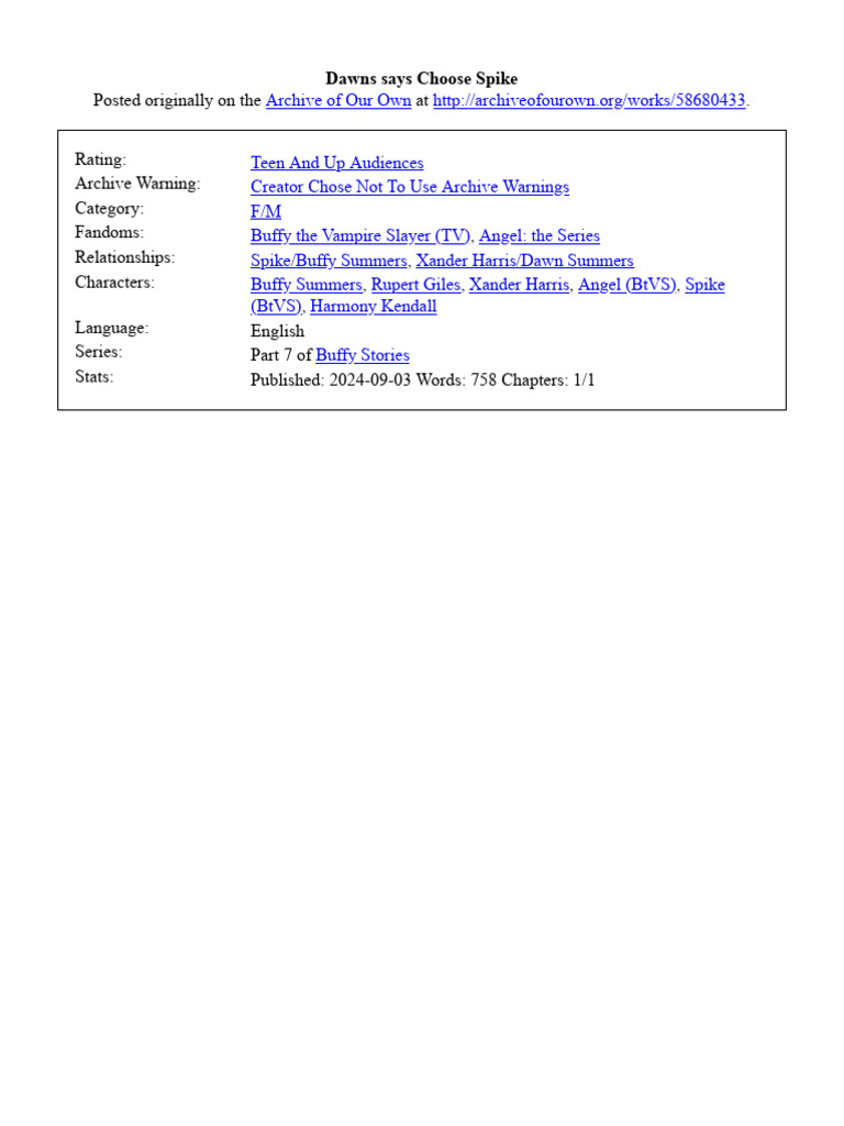 Dawns Says Choose Spike | PDF