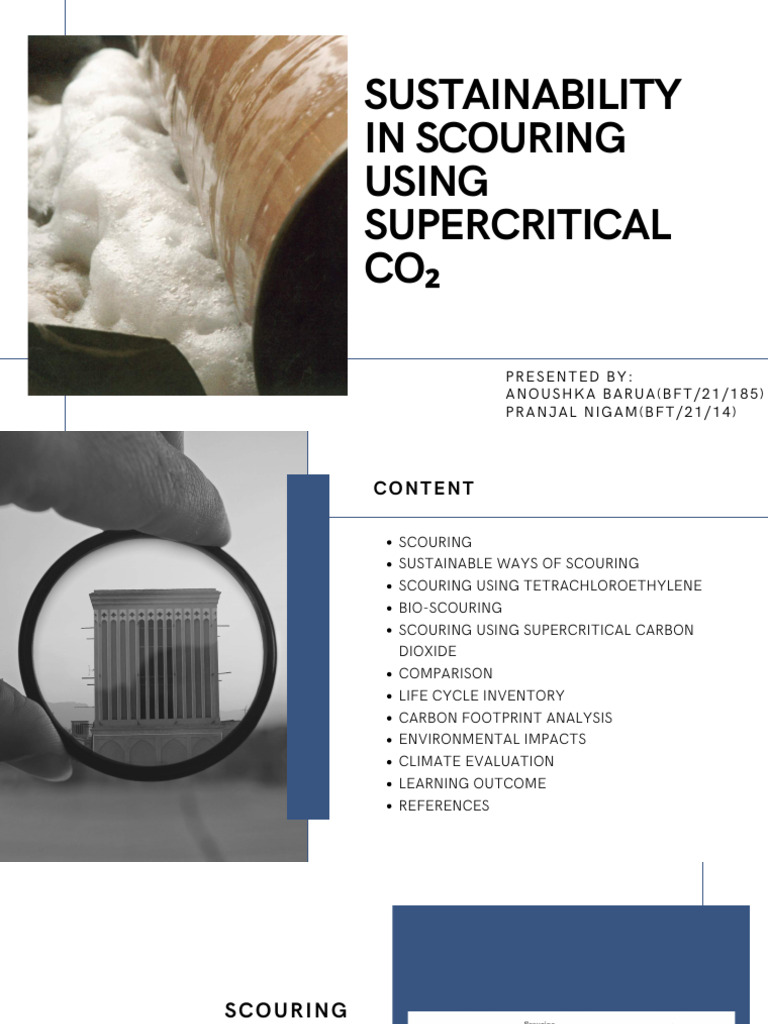 Sustainability in ScCO2 Scouring | PDF