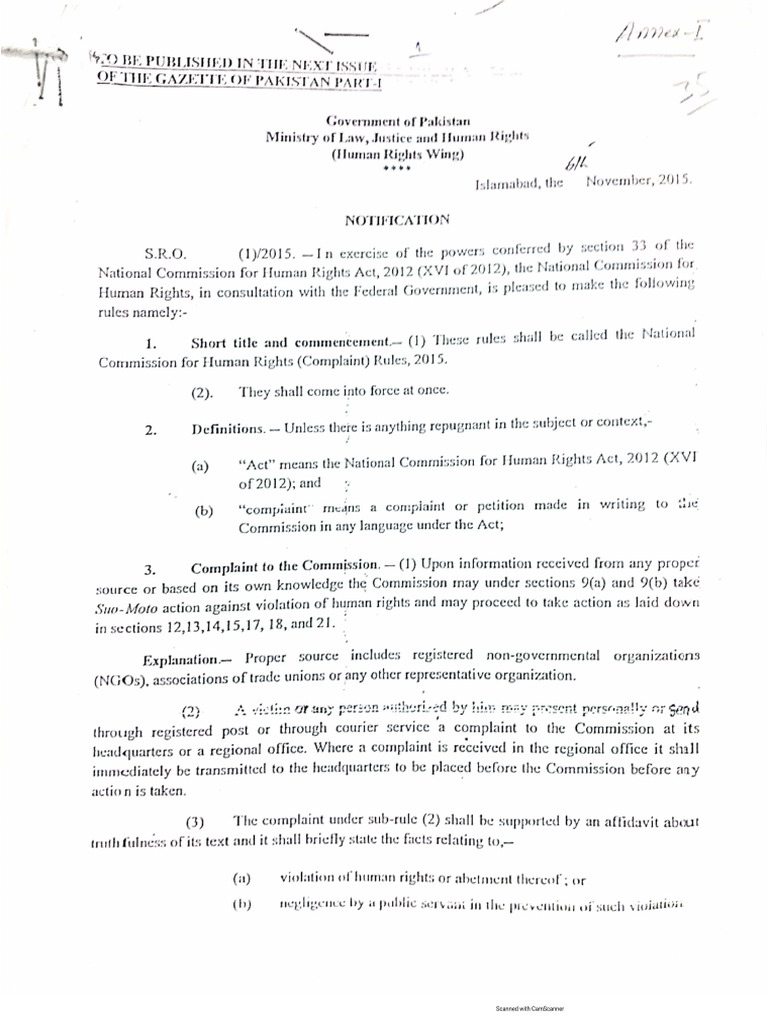NCHR Rules | PDF