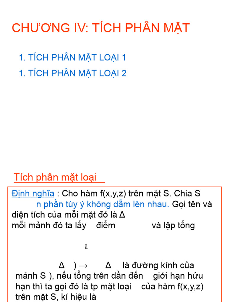 Giai Tich 2 Tich Phan Mat Loai 1 (Cuuduongthancong - Com) | PDF