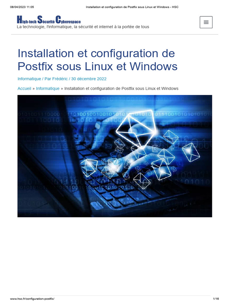 Installation Et Configuration de Postfix Sous Linux Et Windows - HSC | PDF