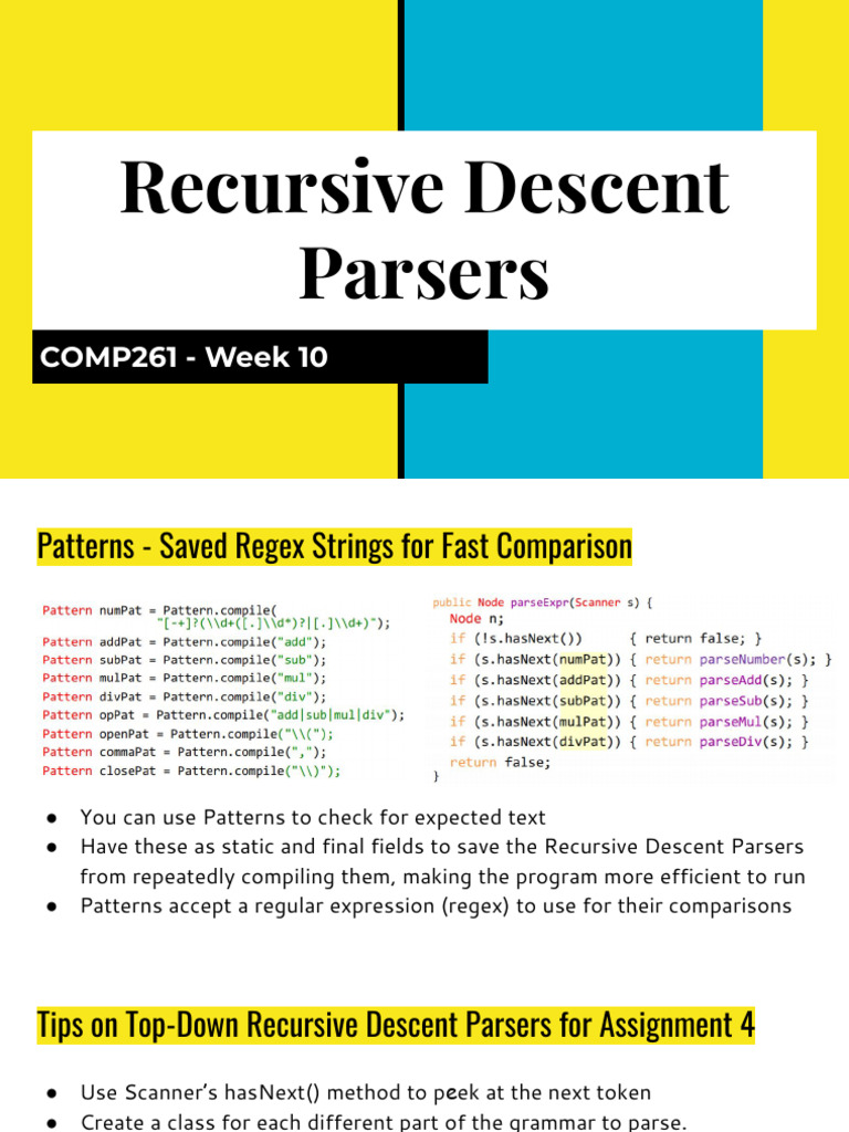 Recursive Descent Parsers | PDF