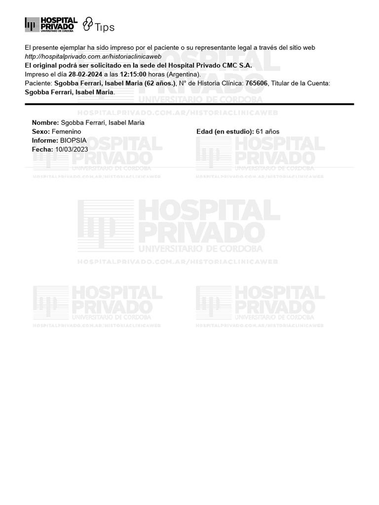 Biopsia Endos | PDF