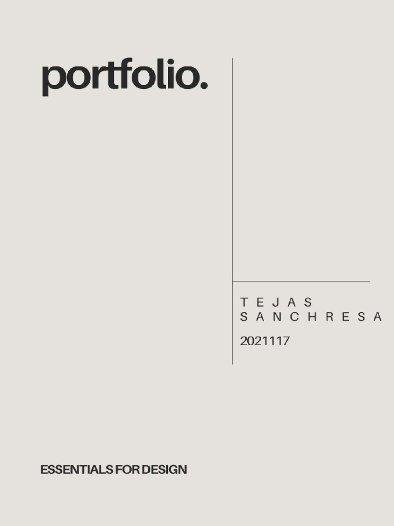 Black Beige Minimalist Photography Portfolio Cover Page | PDF