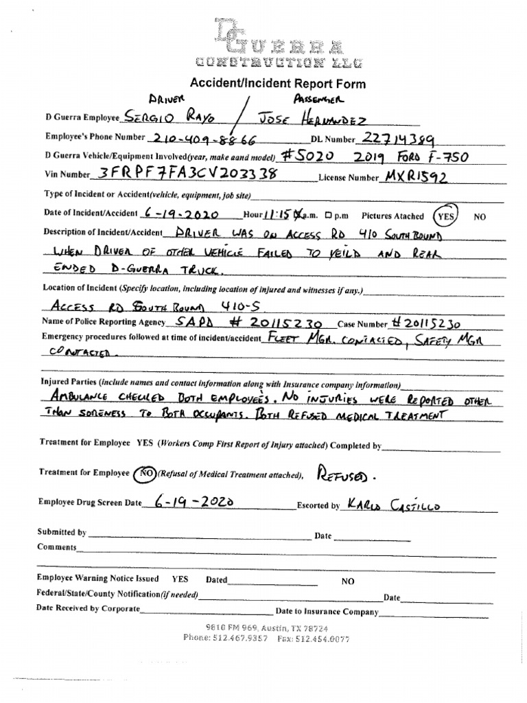 1 Page Report With SAPD # | PDF