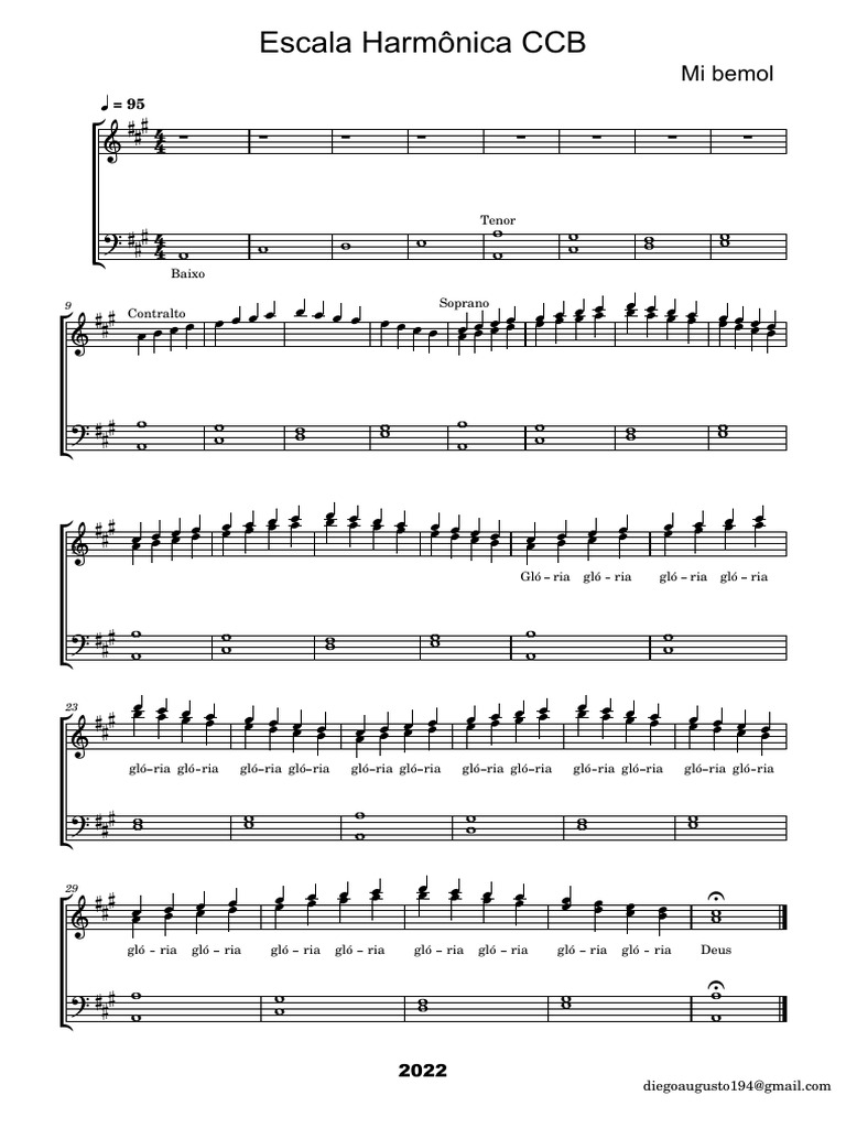 Escala Harmônica CCB Mi Bemol | PDF