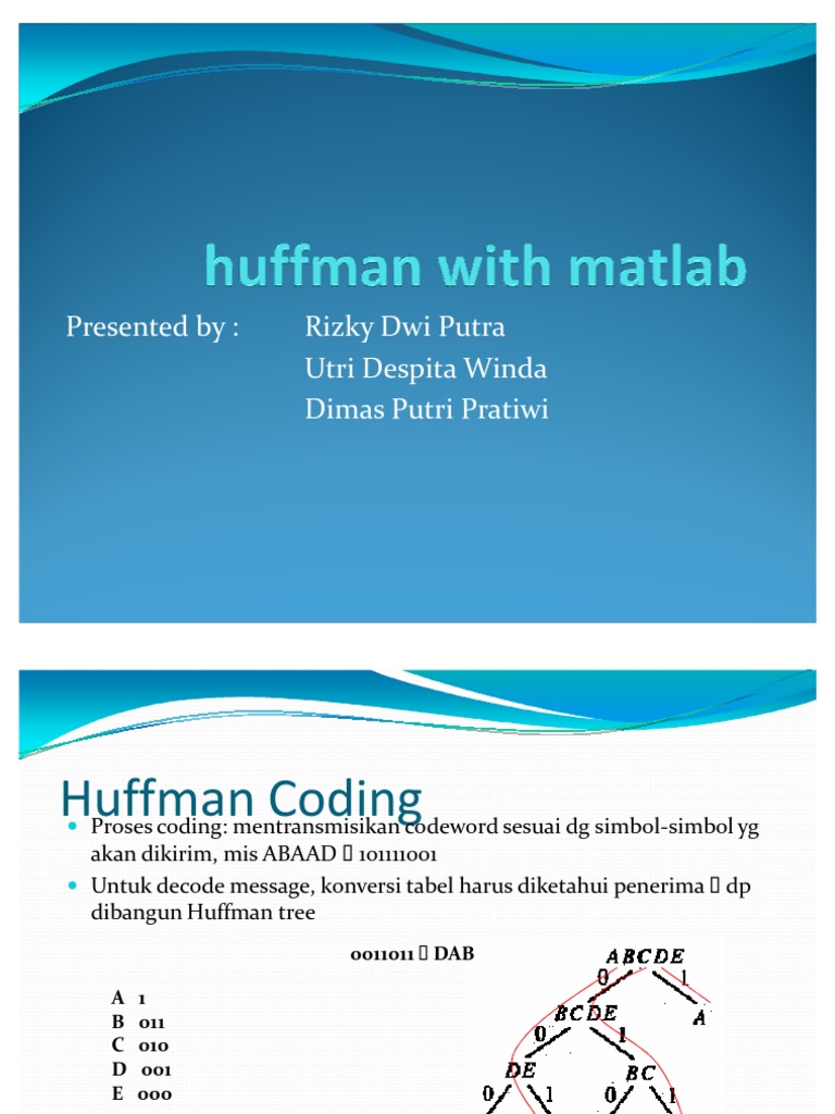 Coding & Decoding Huffman With Matlab | PDF