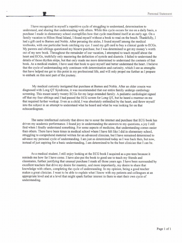 Personal Statement Examples | PDF