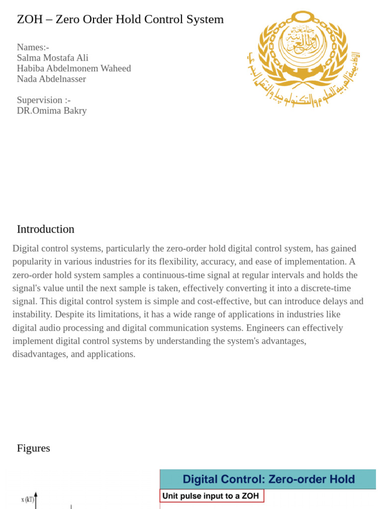 ZOH - Zero Order Hold | PDF | Computers | Technology & Engineering